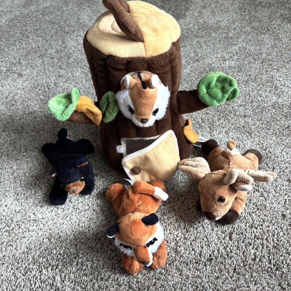 Unipak | Toys | 2h Stow Away Plush Tree With 4 Plush Woodland Animals ...